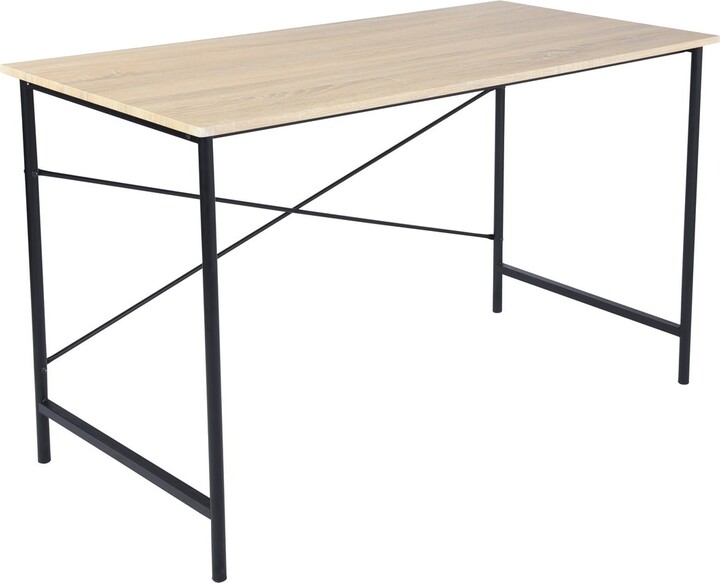 NINEDIN Home Office Desk Computer Desk with Metal Frame Workstation ...