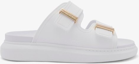 Alexander McQueen Hybrid Double-strap Rubber Slides - ShopStyle