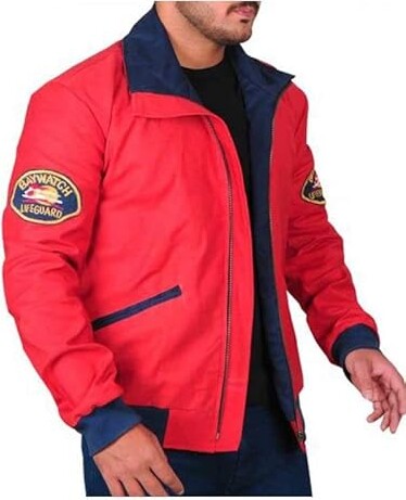 Vintagearc Mens Letterman David Hasselhoff Baywatch Lifeguard Beach ...