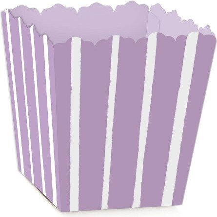 Big Dot of Happiness Purple Stripes - Party Mini Favor Boxes - Simple ...