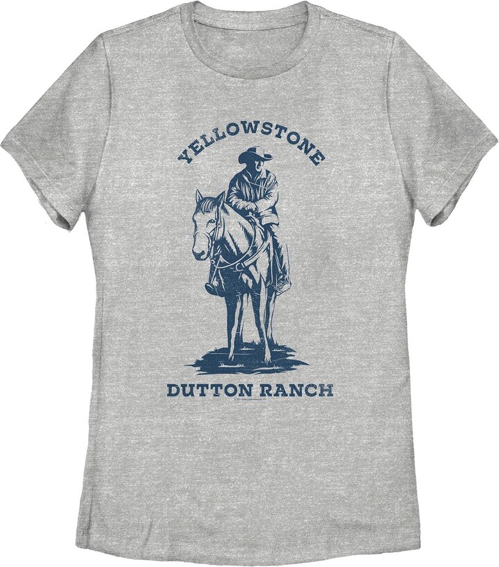 Women's Yellowstone Blue John Dutton Riding Horse on Ranch T-Shirt ...