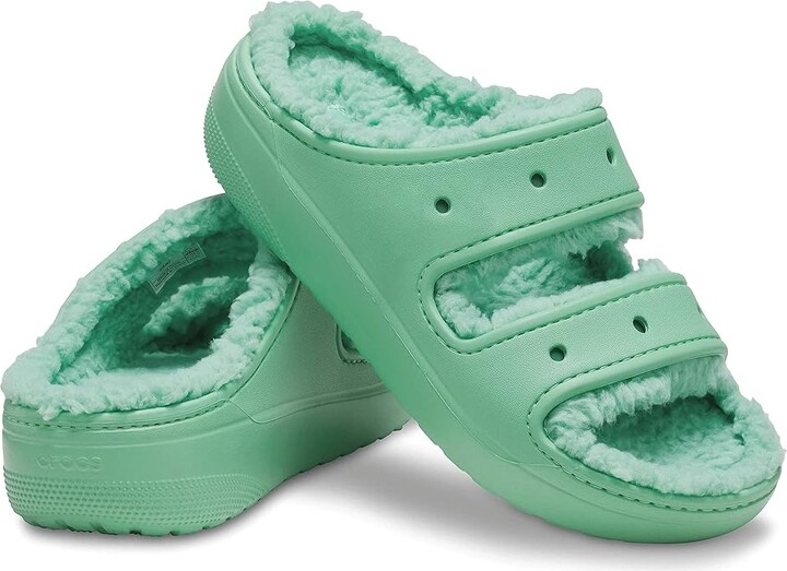 Crocs Classic Cozzzy Sandal (Jade Stone) Shoes - ShopStyle