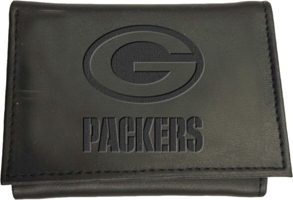 Evergreen NFL Green Bay Packers Black Leather Trifold Wallet Officially ...