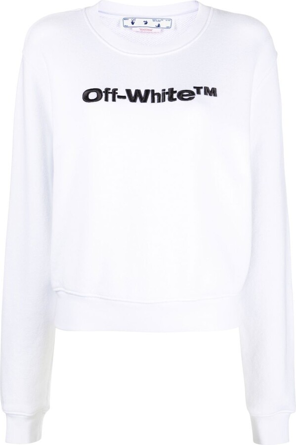Off-White Logo Embroidery Sweatshirt - ShopStyle