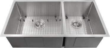 ZLINE Chamonix Stainless Steel 36" L x 19" W Double Basin Undermount ...