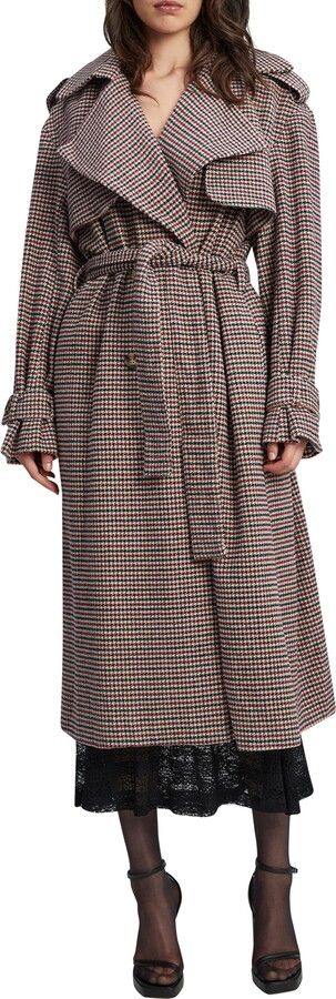 Bardot Oversize Herringbone Trench Coat - ShopStyle