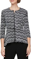 Alex Evenings Chevron Print Sequin Jacket - ShopStyle