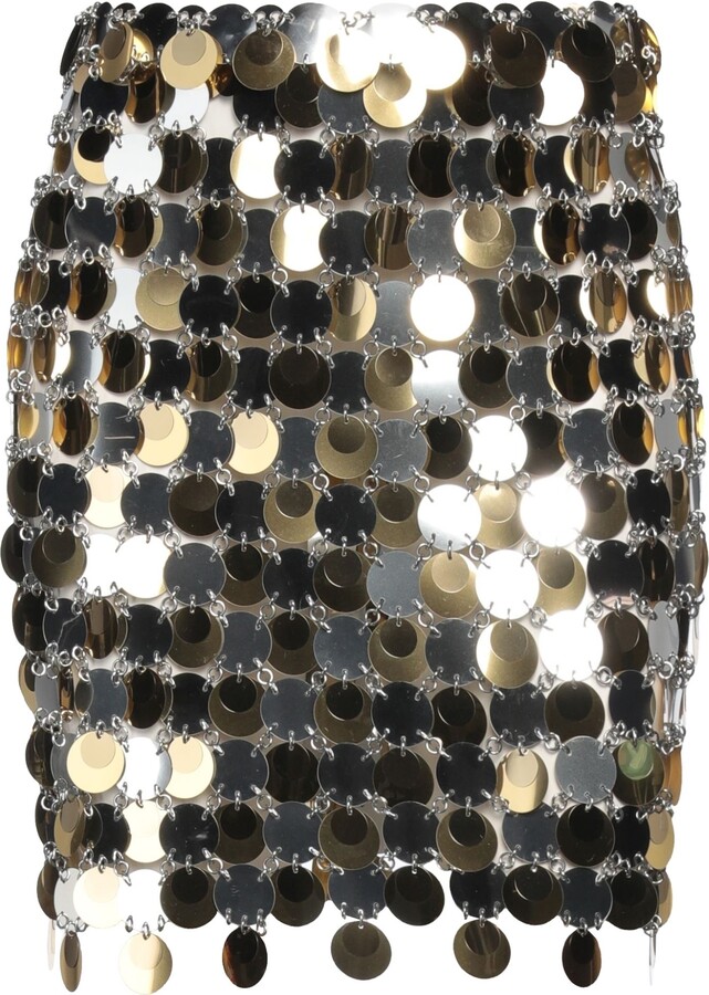 Paco Rabanne Mini Skirt Gold - ShopStyle