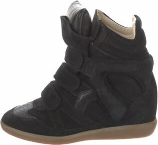 Isabel Marant Suede Wedge Sneakers - ShopStyle