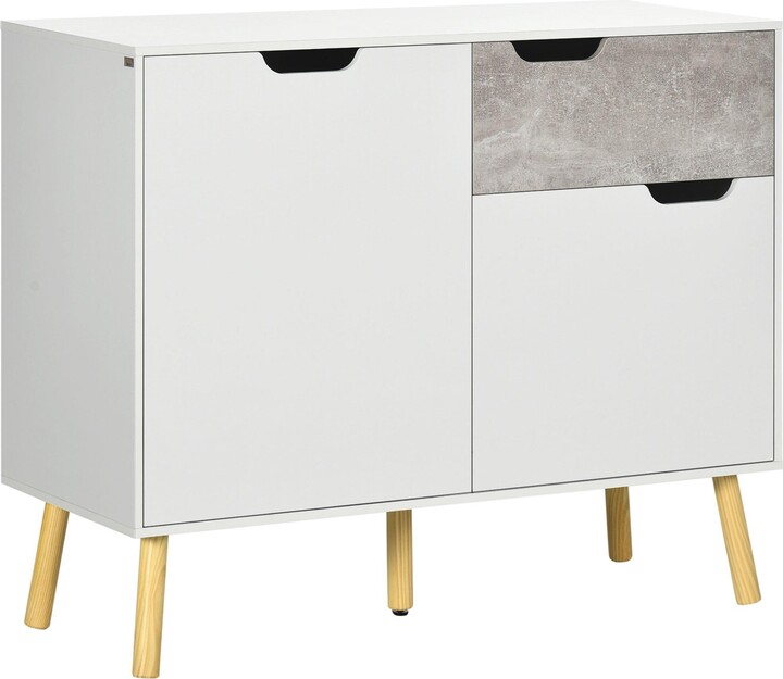 HOMCOM Modern Sideboard, Storage Cabinet, Accent Cupboard with Drawer ...
