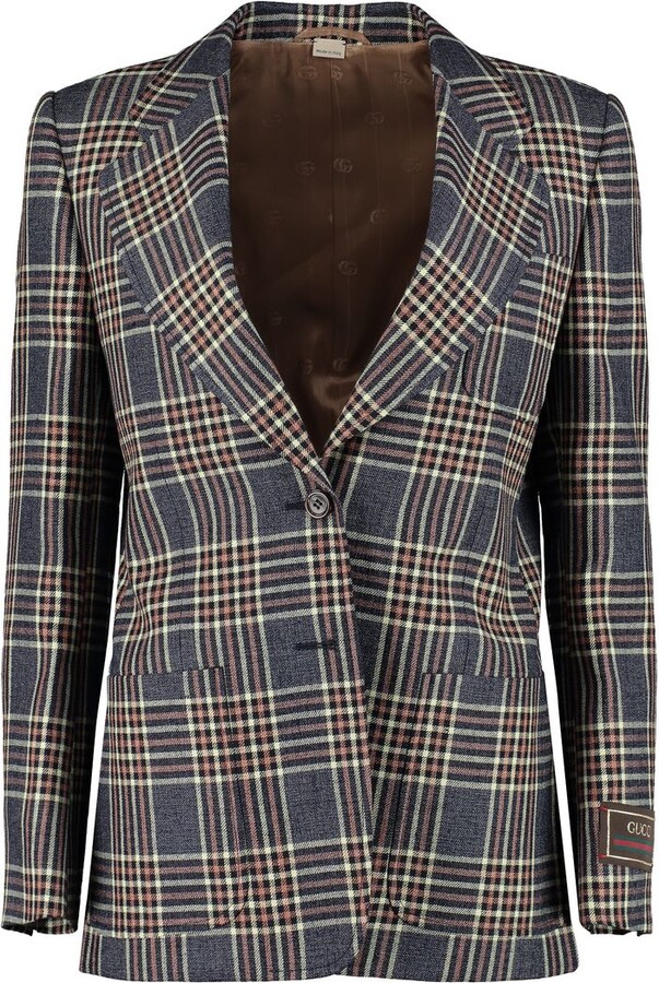 Gucci Checked Blazer - ShopStyle