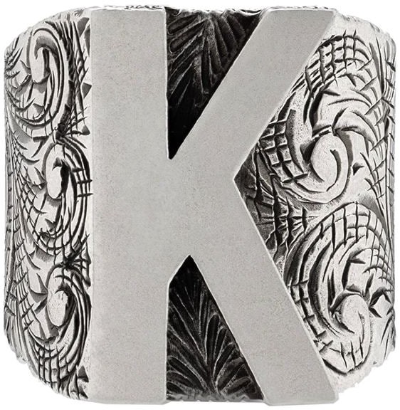 Gucci K letter ring - ShopStyle