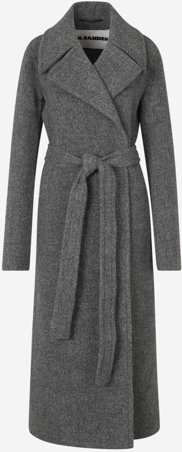 Jil Sander Belted Wool Coat - ShopStyle