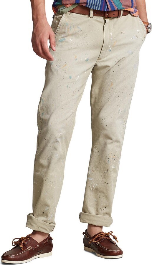 Polo Ralph Lauren Salinger Paint Spatter Classic Fit Cotton Chino Pants - ShopStyle