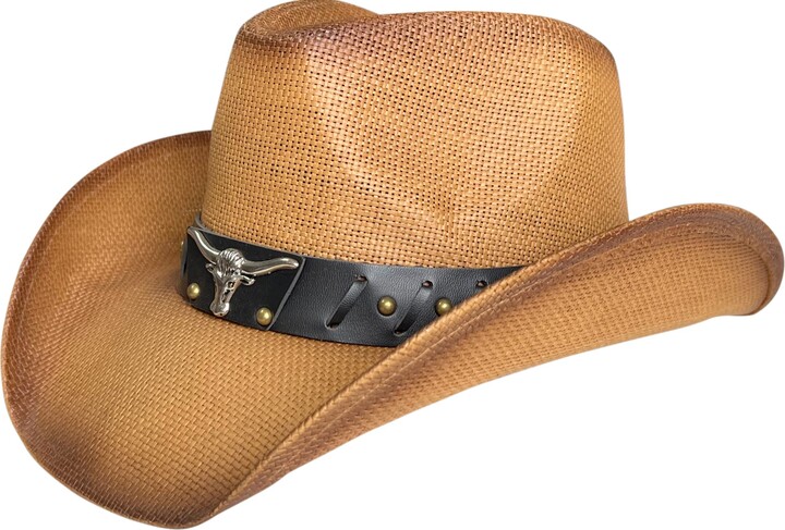 Enimay Western Outback Cowboy Hat Men's Women's Style Straw Felt Canvas ...
