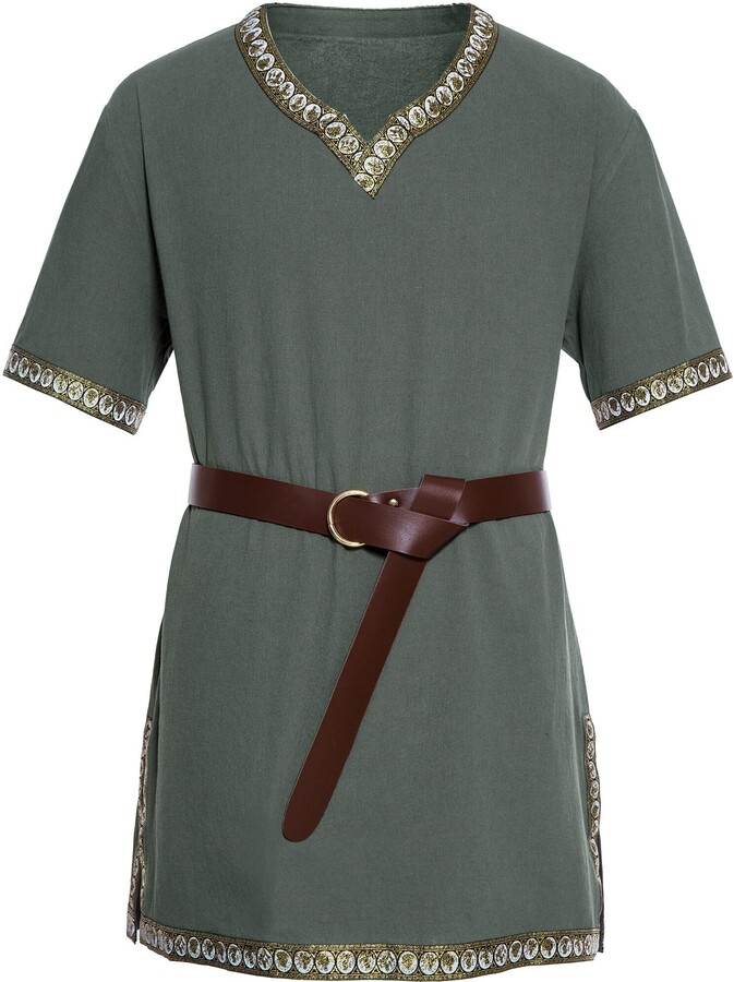 FEOYA Mens Medieval Tunic Renaissance Costume for Men Long Cosplay ...