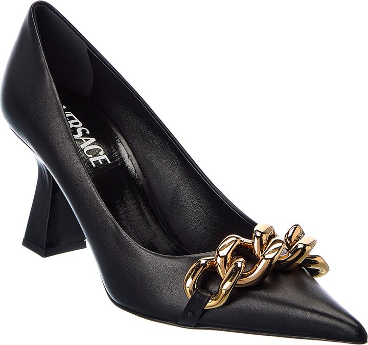 Versace Medusa Chain Leather Pump - ShopStyle