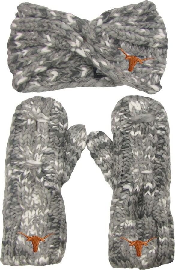Women's ZooZatz Texas Longhorns Logo Marled Headband and Mitten Set ...