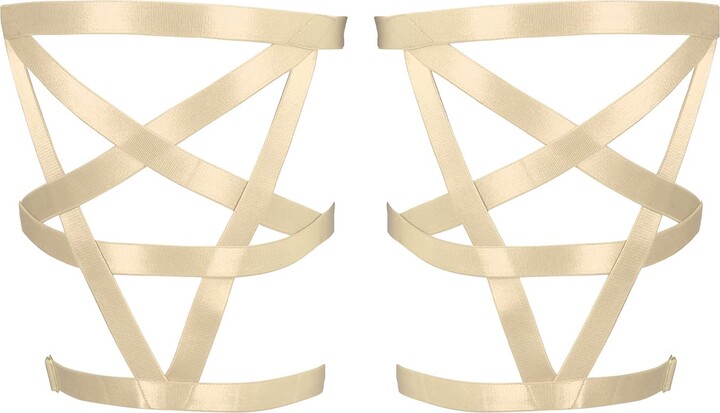 BANSSGOTH Women Pentagram Leg Ring Harness Garter Thigh Full cage ...