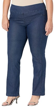 Elliott Lauren Stretch Denim Pull-On Pants with Faux Pocket Forward ...