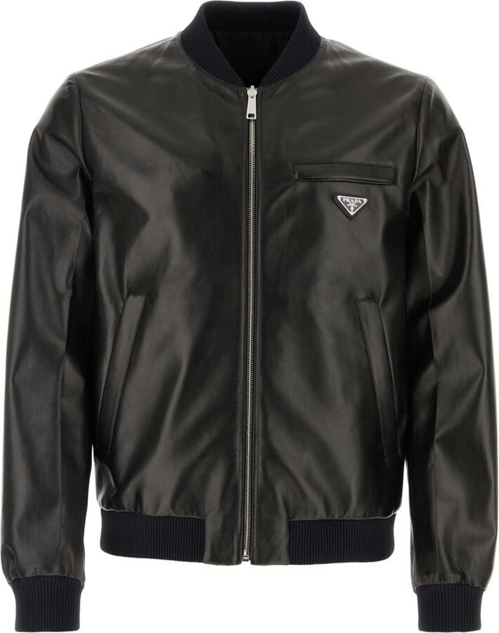 Prada Leather Jackets - ShopStyle