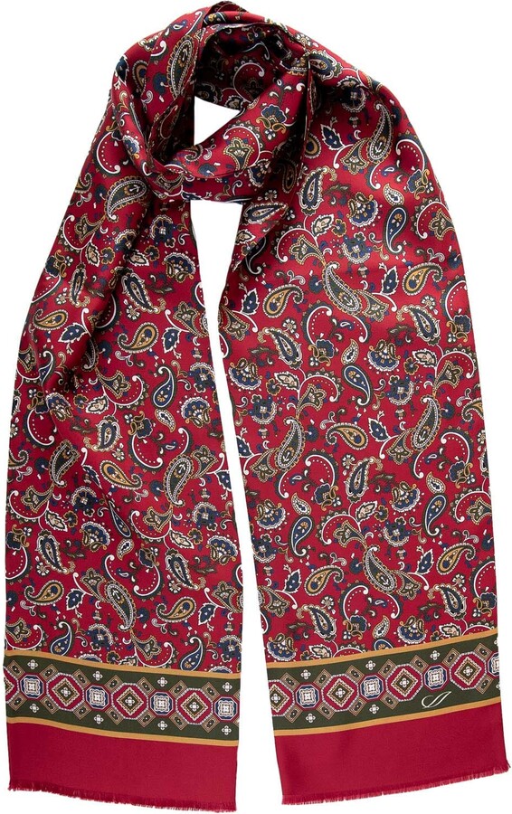 Elizabetta - Maserati - Red Long Silk Scarf - ShopStyle Scarves