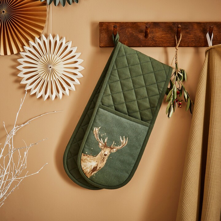 Dunelm Stag Double Oven Gloves Green - ShopStyle Pot Holders