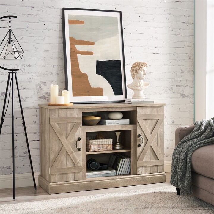 BESTCOSTY TV Stand Console with Open and Closed Storage Space - ShopStyle