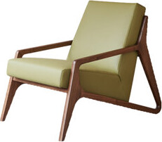 TimberCraft Designs Modern simple black walnut leisure chair ...