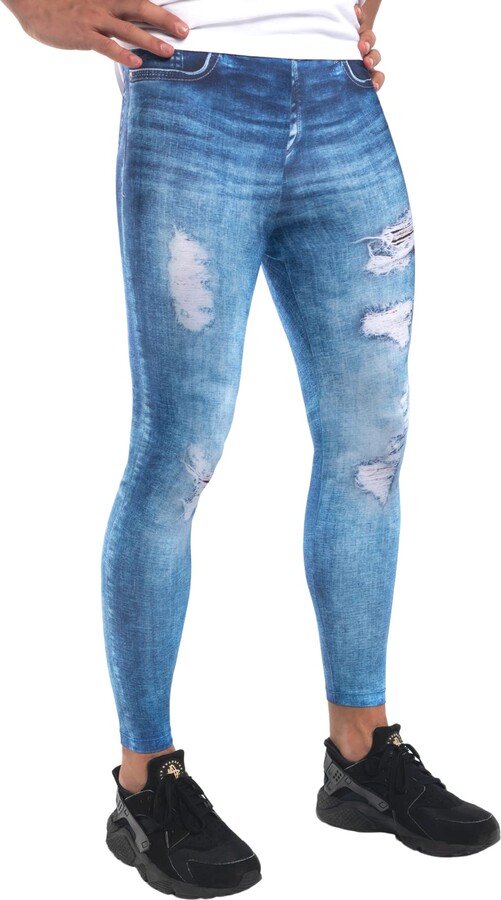 Kapow Meggings The Original Men's Leggings (Denim Dan Jeggings ...
