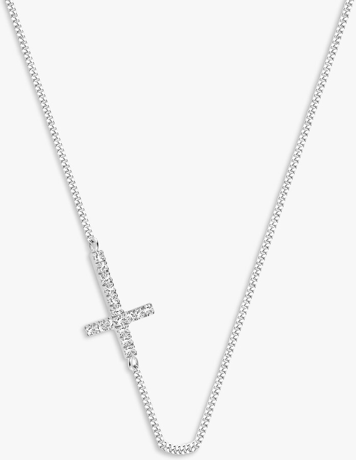 DPT Antwerp Diamond Cross Collar Necklace - ShopStyle