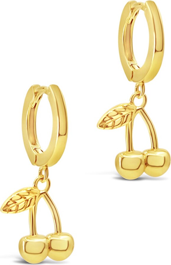 Lucky Eleven - 18K Gold Vermeil Cherry Bomb Hoop Earrings - ShopStyle