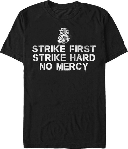 Men's Cobra Kai Strike First Spray Stencil T-Shirt - Black - Large - ShopStyle Boys' Tees