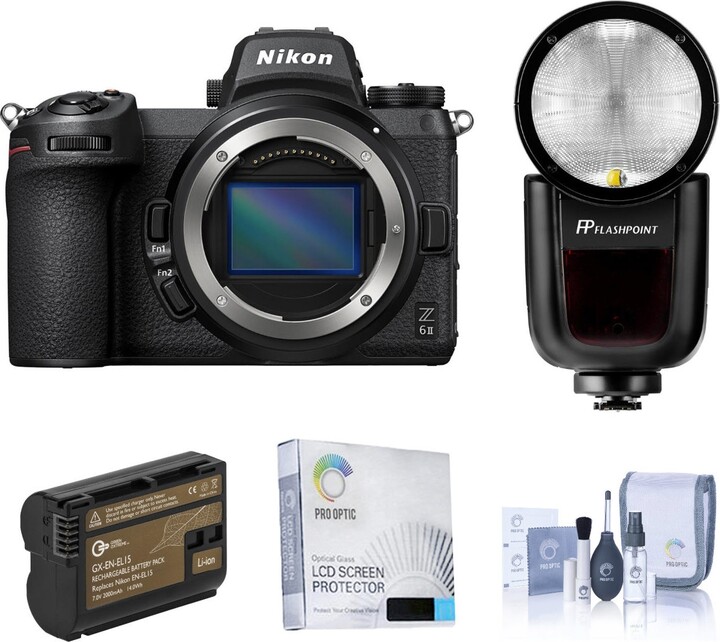 Nikon Z 6II Mirrorless Camera Bundle with Flashpoint Zoom Li-on X R2 ...