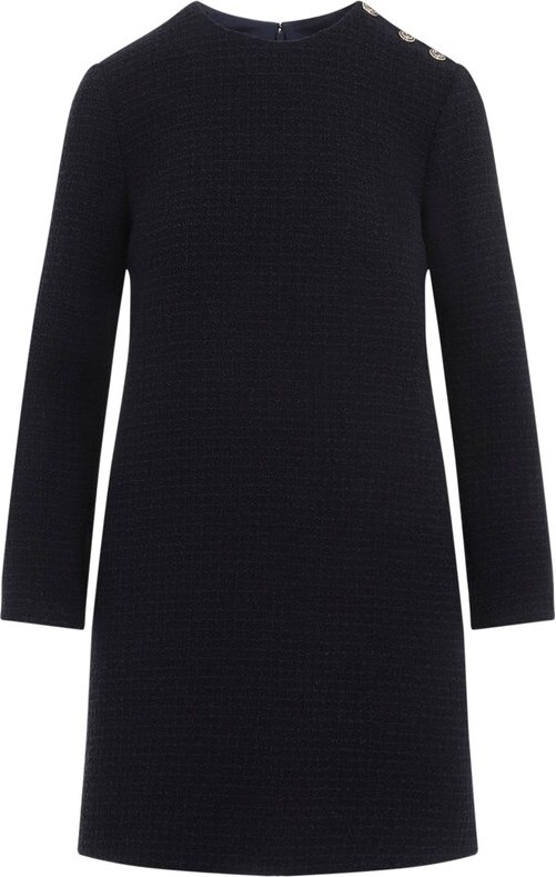 Gucci Damier Boucle Long-Sleeve Dress - ShopStyle