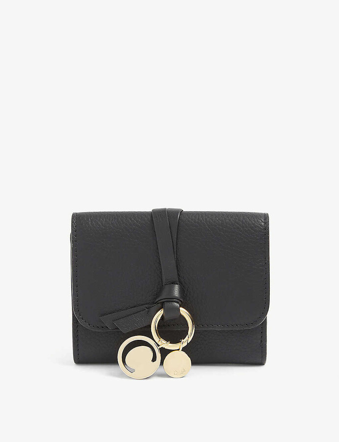 Chloé ABC grained leather trifold wallet - ShopStyle
