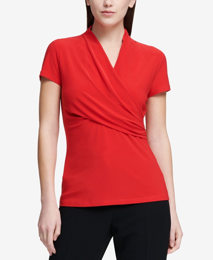 DKNY Ruched Top - ShopStyle