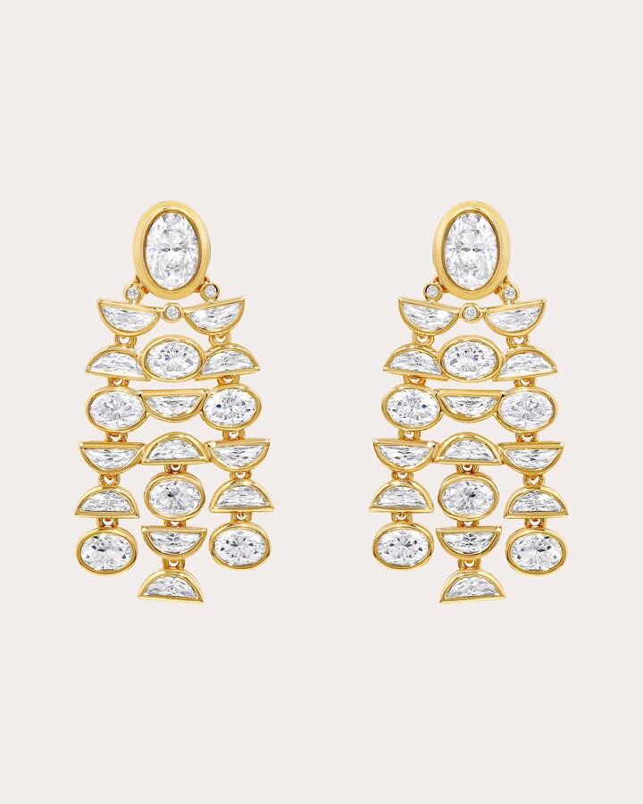 Maison Tjoeng Bebe 18K Gold Diamond Earrings - ShopStyle