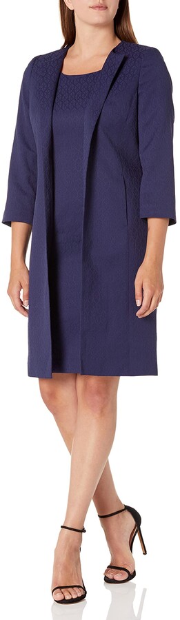 Le Suit Women's Jacquard Topper with Sheath Dress - ShopStyle