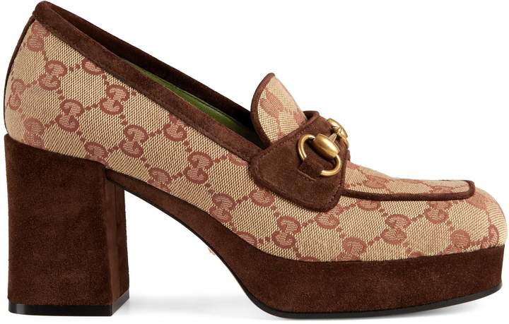 Gucci GG platform mid-heel loafer - ShopStyle