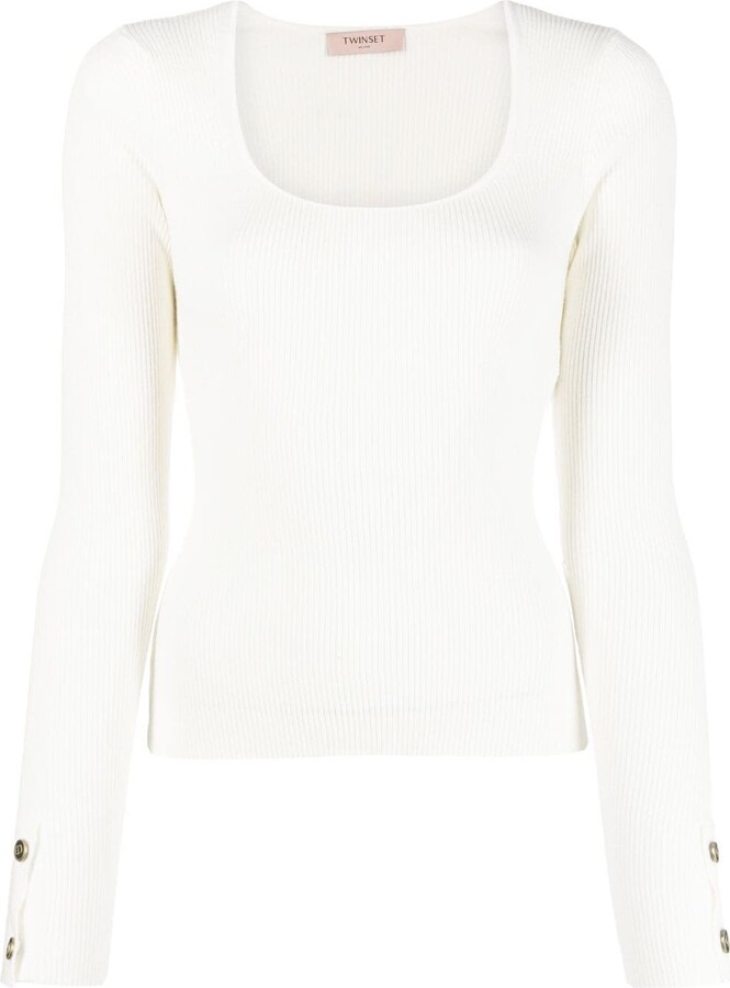 Twin-Set Wide-Neck Sweater - ShopStyle