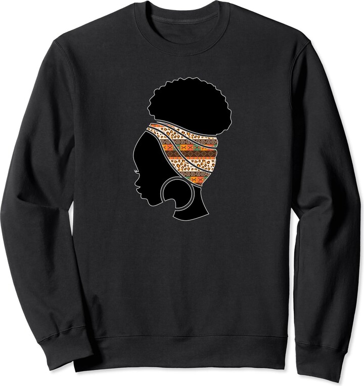 Afro Pride Merch Afo Woman with African Pattern Headwrap - ShopStyle ...