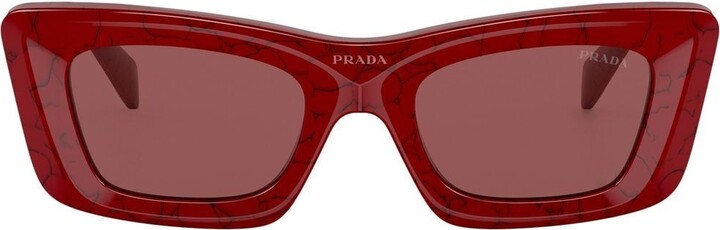 Prada Square-Frame Logo Sunglasses - ShopStyle