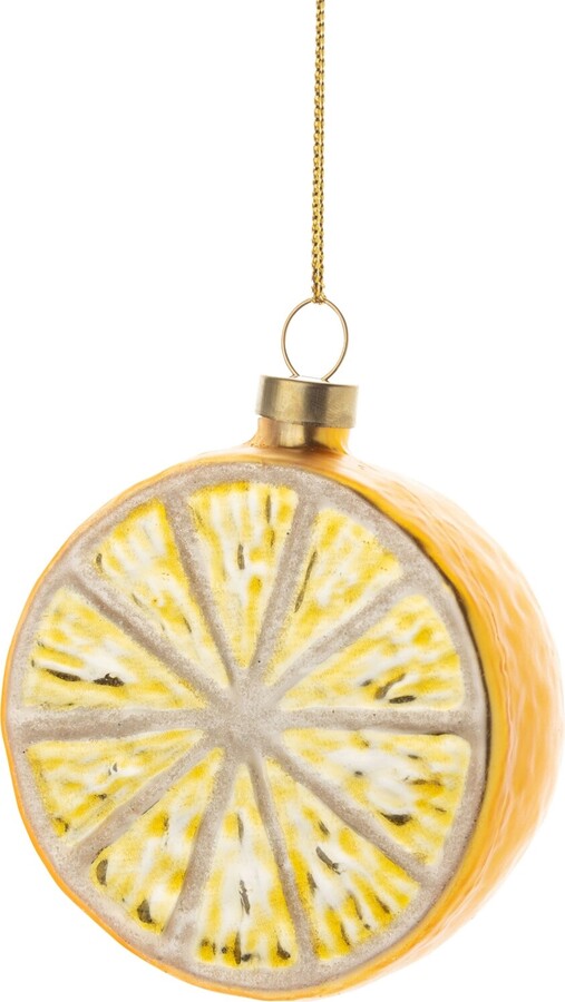 Silver Tree Cut Lemon Glass Ornament - ShopStyle