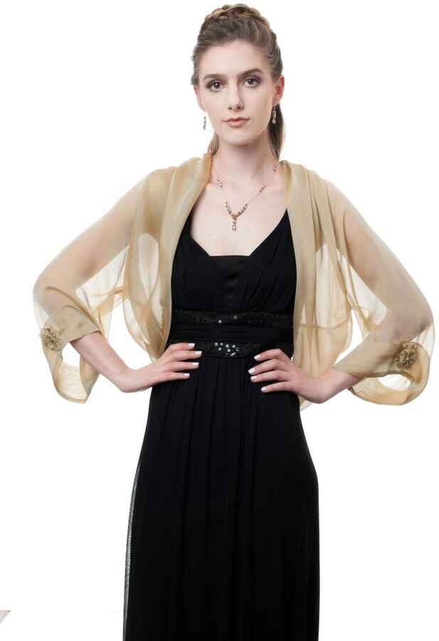 Etsy Silk Formal Bolero Jacket First Lady/ Antique Gold Color/ - ShopStyle