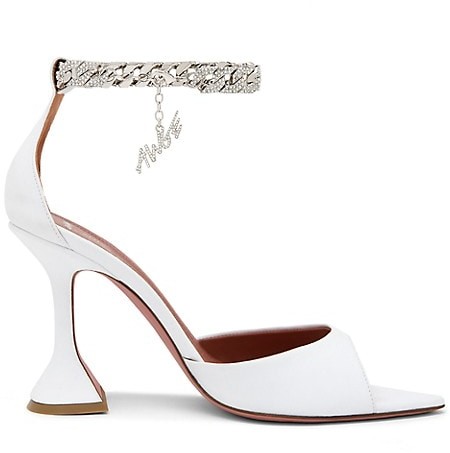 Amina Muaddi x AWGE Flacko Crystal-Embellished Chain Leather Sandals ...