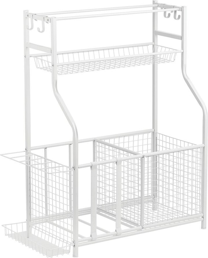 mDesign Metal Heavy Duty Garage Sports Storage Rack with Top Shelf ...
