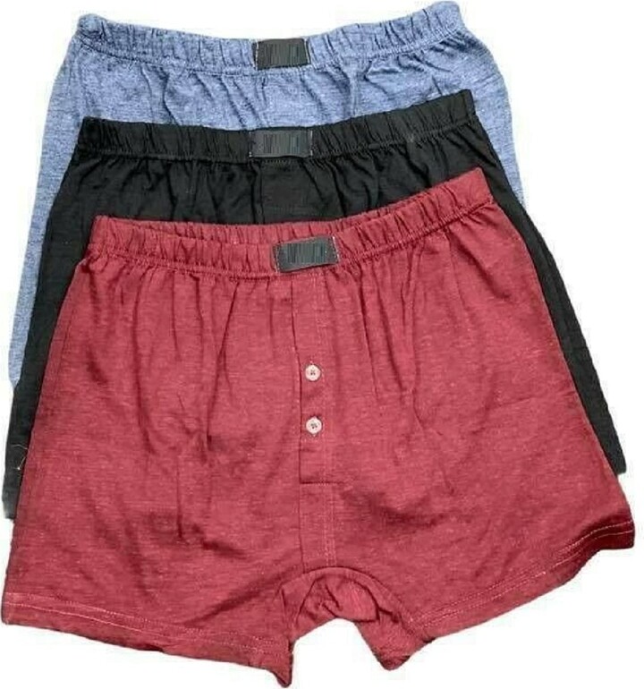 style and glamour Men's Boxers Shorts Button Fly Underwear High Impact ...