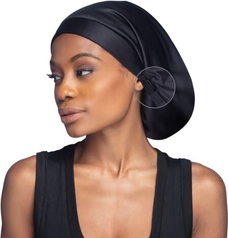 Hairbrella Satin Lined Sleep Cap - Sleeping Caps for Women to Protect ...