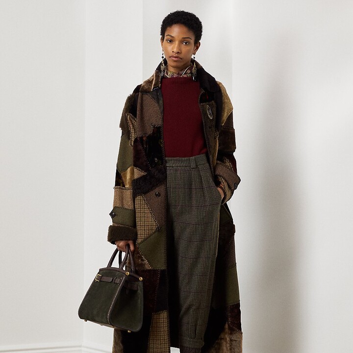 Ralph Lauren Collection Ralph Lauren Harmon Patchwork Shearling Coat - ShopStyle